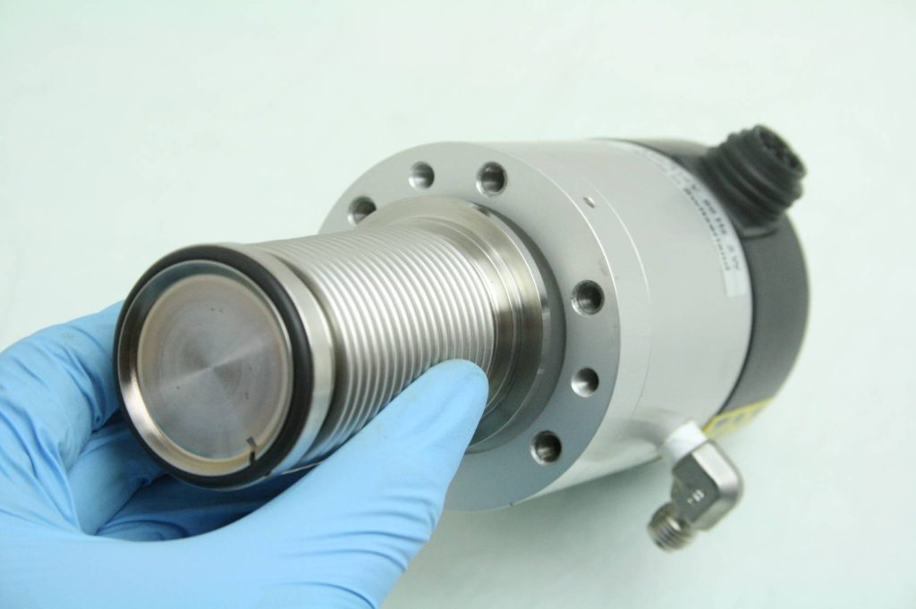 VAT DN40 / KF40 High Vacuum Pneumatic Bellows Actuator 110V Solenoid ...