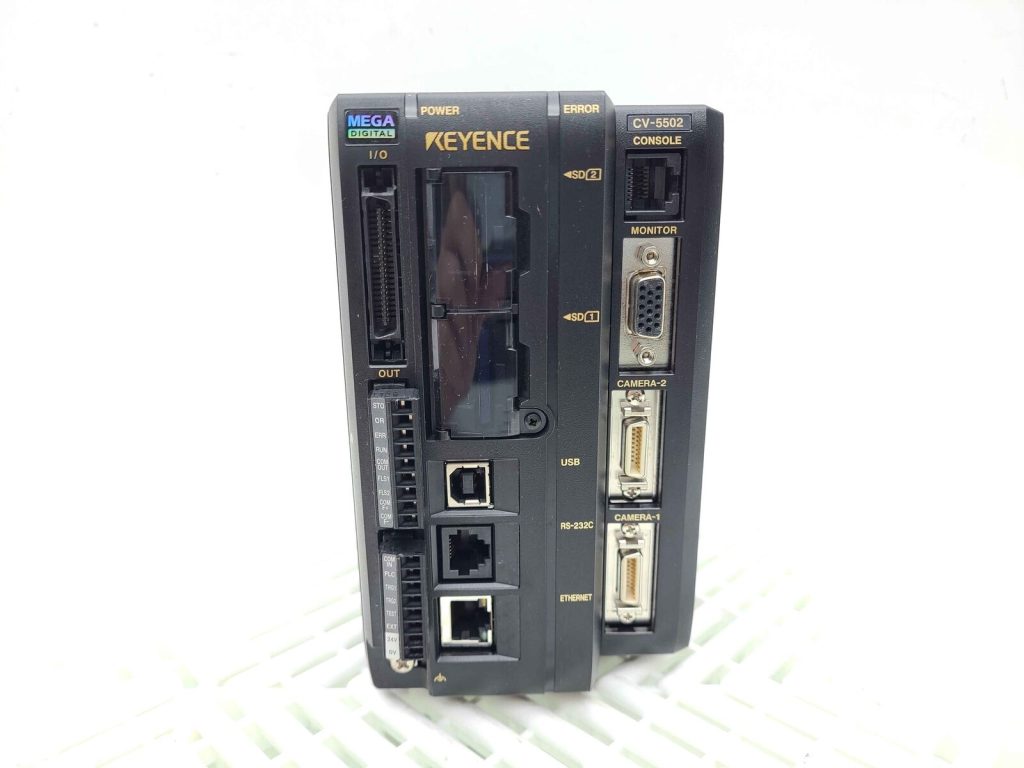 Keyence CV-5502 Console w/ Keyence CV-H200M Camera w/ Lens CA-LM4 and ...