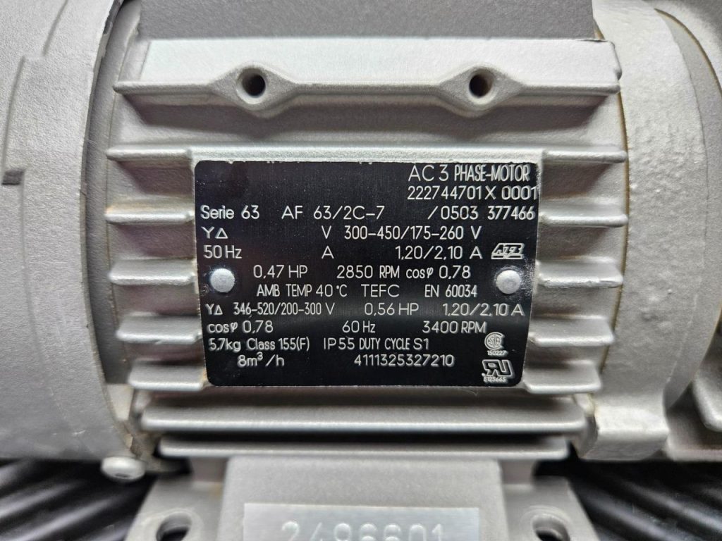 ATB Motor AF63/2C-7 Series 63 AC 3-Phase Motor - Used - Motion ...