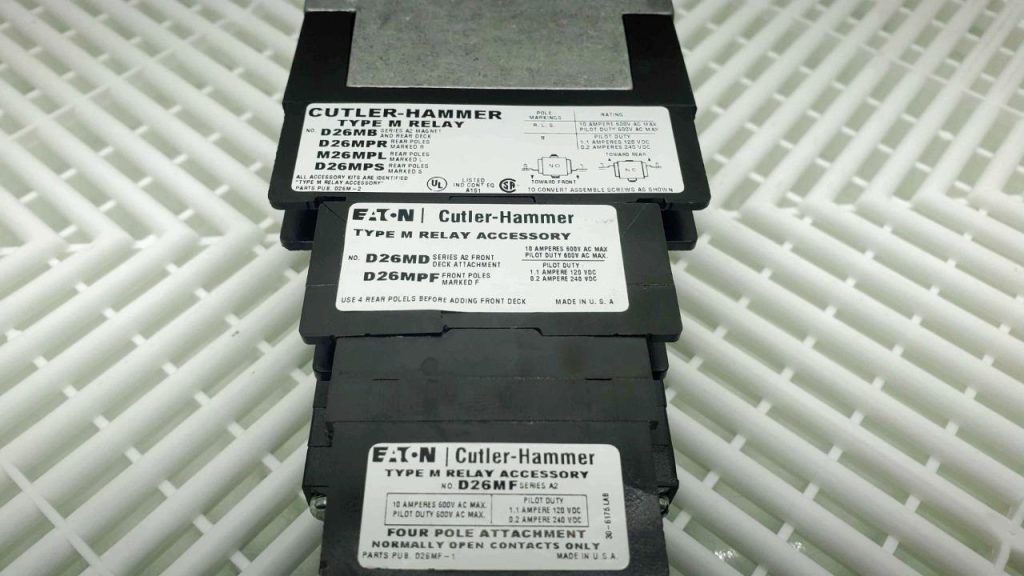 Eaton D26MB Relay Type M Series w/ Accessory Attachments, Relay Timer - Used - Motion ...