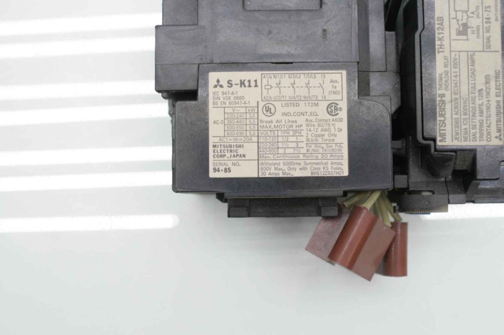 Mitsubishi S-K11 Contactor TH-K12AB Overload Relay 1.7 - 2.5A Trip 100 ...