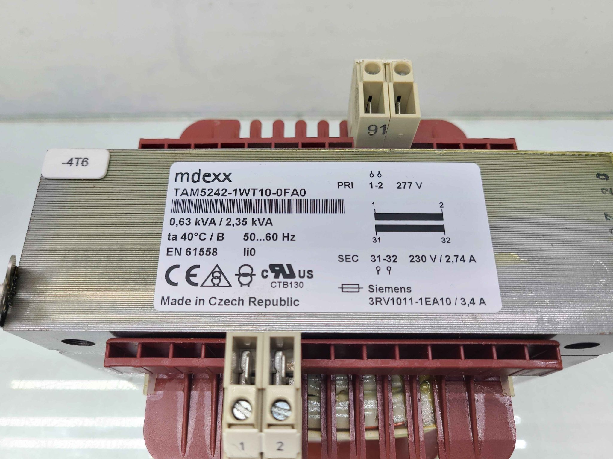 Mdexx TAM5242-1WT10-0FA0, 2.35 Kva, 277V Transformer - Used - Motion ...