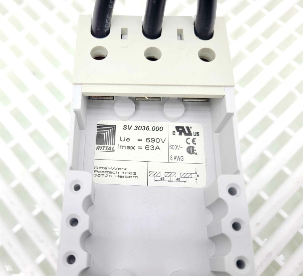 Rittal SV 3036.000 OM Adapters 690VAC 63A 3-Pole Busbars w/ Cables ...