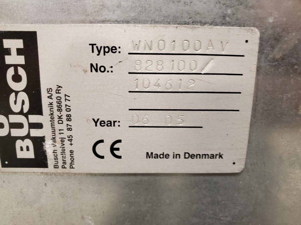 Busch WN 0100 A Dingo Twin Rotor Rotary Lobe Blower Vacuum Pump 11 kW ...